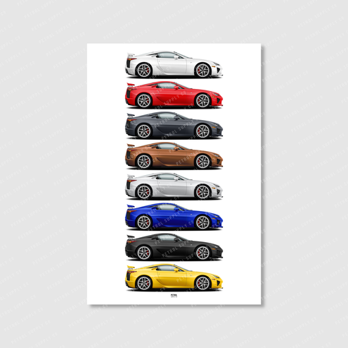 Lexus LFA Colors Poster – Petrol Supply Co.