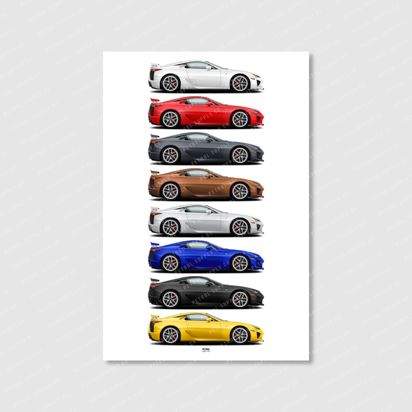 Lexus LFA Colors Poster – Petrol Supply Co.