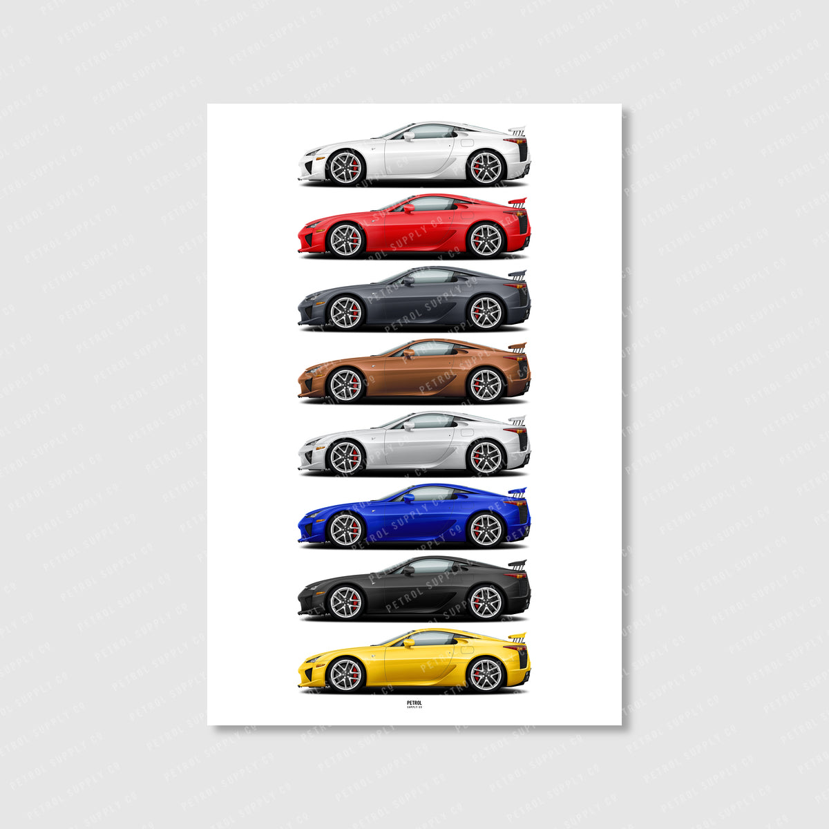 Lexus LFA Colors Poster – Petrol Supply Co.