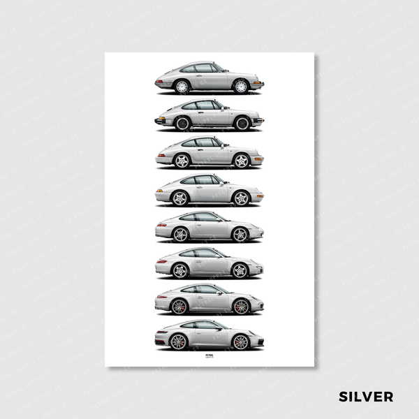 Porsche 911 Evolution Generations Poster – Petrol Supply Co.